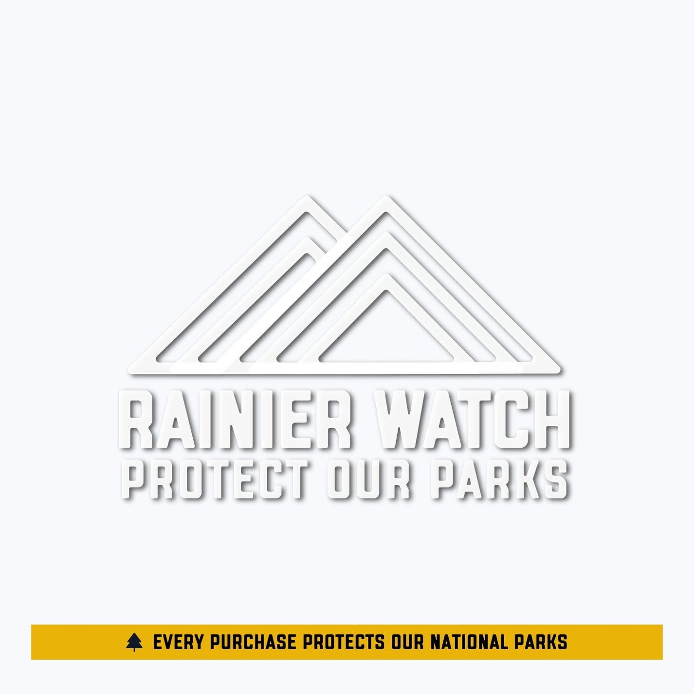 Rainier Watch Protect our Parks Logo Vinyl Decal – Rainier Watch - Wholesale